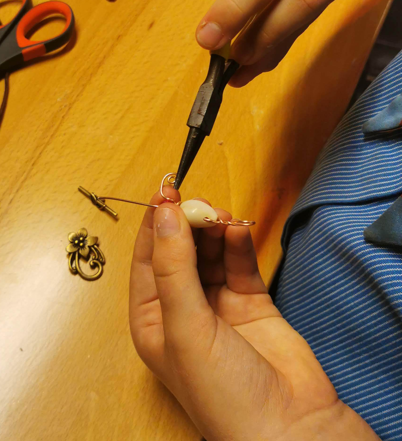 Wire Wrapping Shell Jewellery – All Hallows' School Library